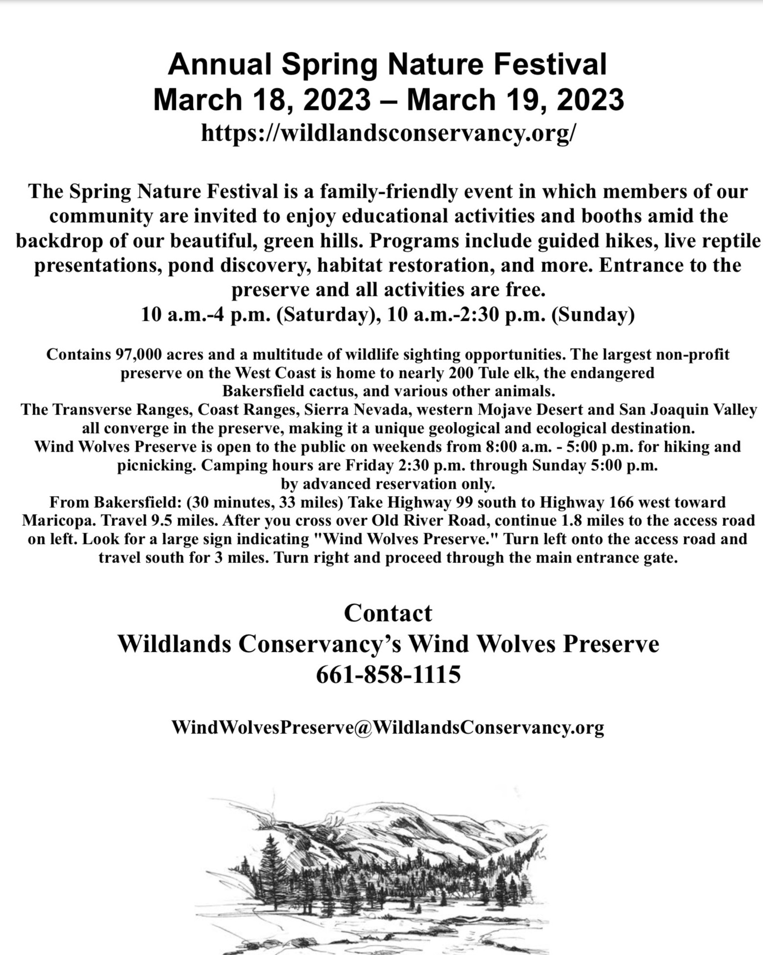 Annual Spring Nature Festival – Kern Audubon Society